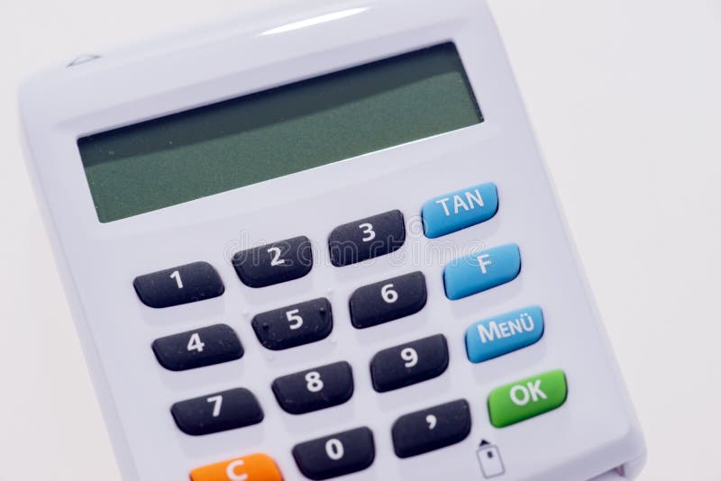 White Optical Chip TAN Generator Isolated. Online Banking Stock Image ...