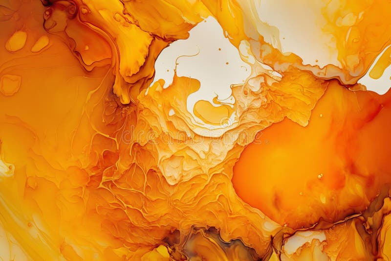 Orange Alcohol Ink Borders, Fall Fluid Ink Art, Alcohol Ink Overlays ...