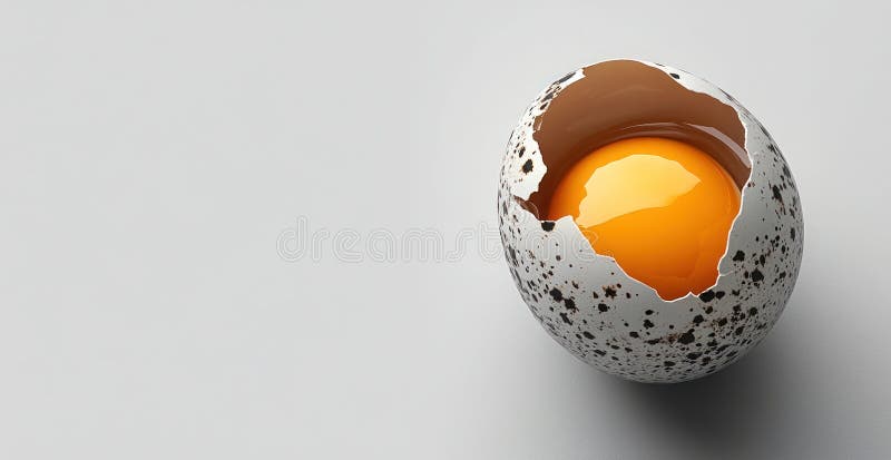 A White and Orange Egg with a Hole in it Stock Illustration ...