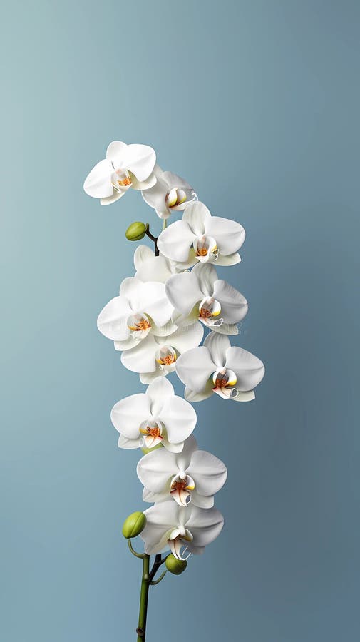 White Orchid Flower Isolated Story Wallpaper Background Stock ...