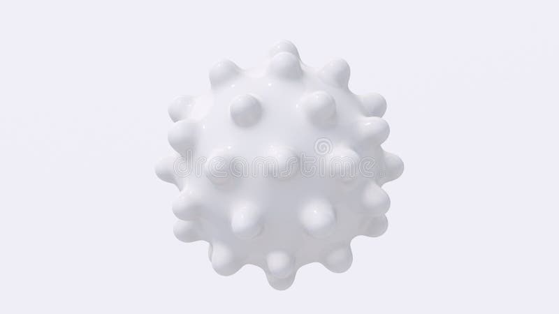 White Organic Sphere. Abstract Animation, 3d Render Stock Video - Video ...