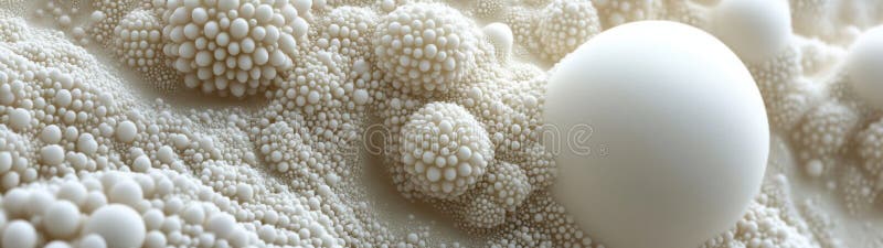 White Organic Structures with Bubbles and Spheres on a Soft Surface ...