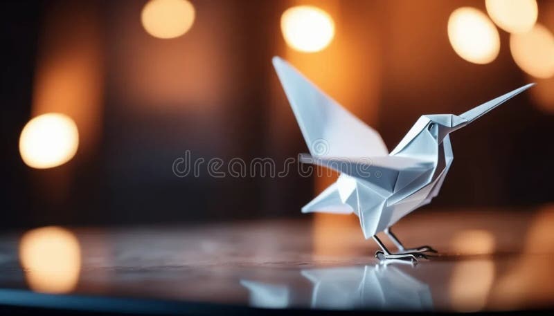 White origami bird stock illustration. Illustration of handmade - 356331355