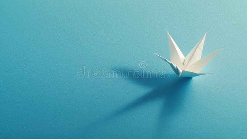 Single Blue Origami Paper Crane Stock Photos - Free & Royalty-Free ...
