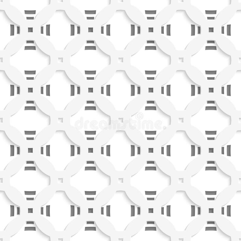 White Ornament on Top Perforated Rectangles Seamless Stock Vector ...