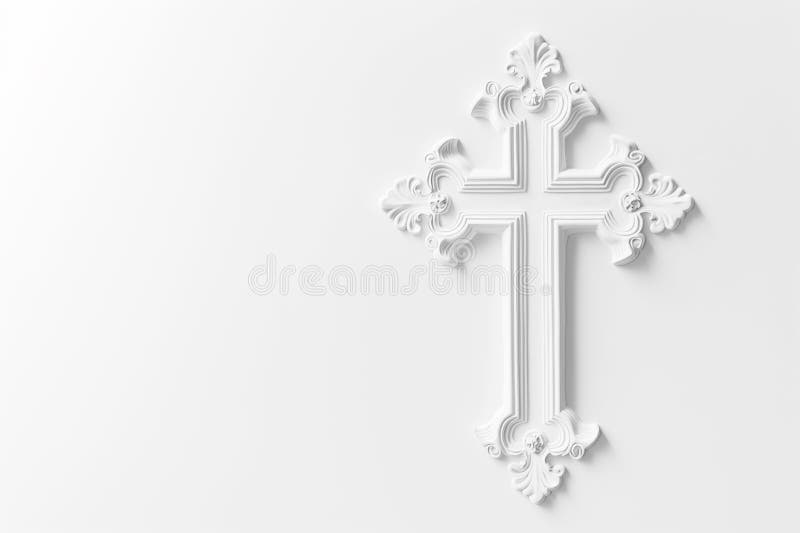 Ornate Cross on White Background Stock Illustration - Illustration of ...