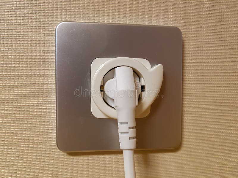 White Outlet and Plug Background Stock Image - Image of safety, square ...