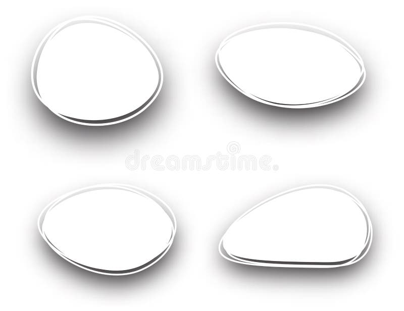 White Oval Backgrounds Set. Stock Vector - Illustration of oval, design ...