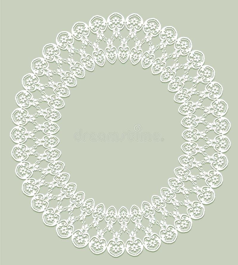 Lace oval frame stock vector. Illustration of abstract - 179020642