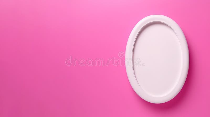 White Oval Frames with Space for Text on Magenta Background, Generative ...