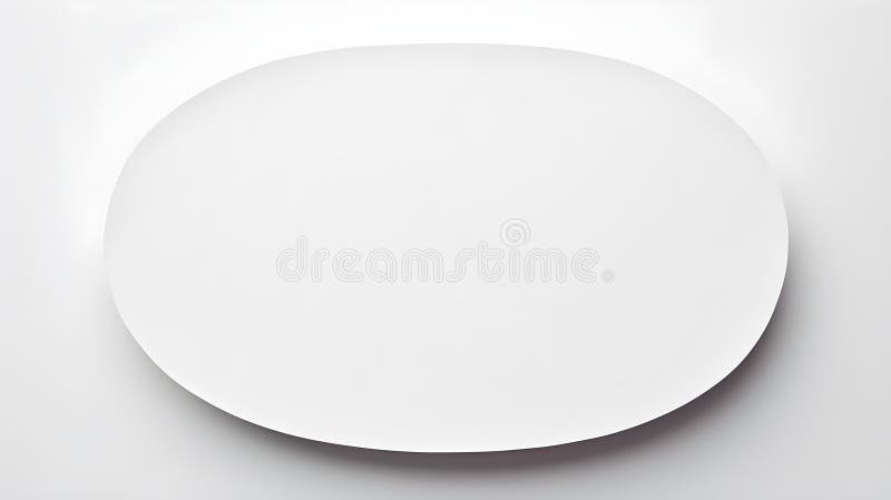 White Oval Paper Note on a White Background. Brainstorming Template ...
