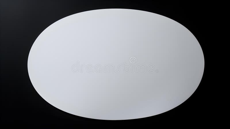 White Oval Paper Note on a Black Background. Brainstorming Template ...