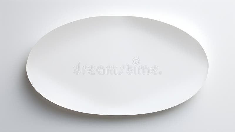 White Oval Paper Note on a White Background. Brainstorming Template ...