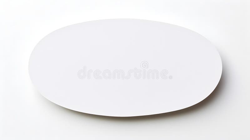 White Oval Paper Note on a White Background. Brainstorming Template ...