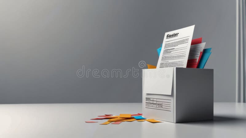 White Overflowing Inbox Getting Full of Paperwork Stock Image - Image ...