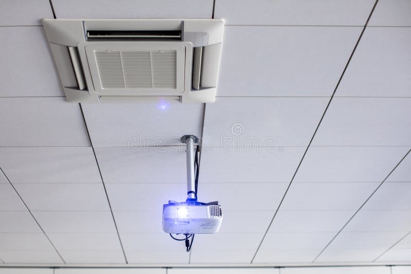 Overhead Lcd Projector in a Modern Classroom Stock Photo - Image of ...