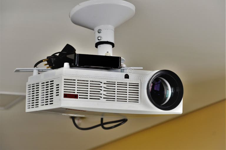 An Overhead Projector Installed on the Office Ceiling Editorial Stock ...