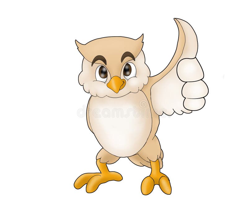 Grey fat owl stock illustration. Illustration of cartoon - 6617300