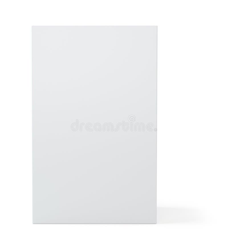 White Package Blank Box from Top Front Side Angle. Isolated on White ...