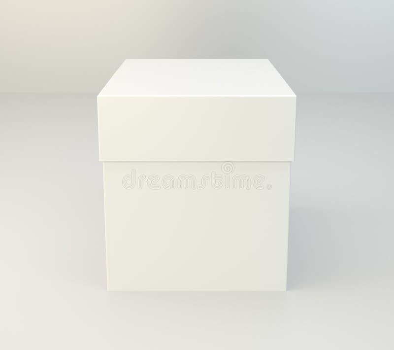 White Package Box on Gray Background Stock Illustration - Illustration ...