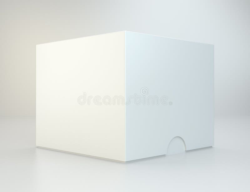 White Package Box on Gray Background Stock Illustration - Illustration ...