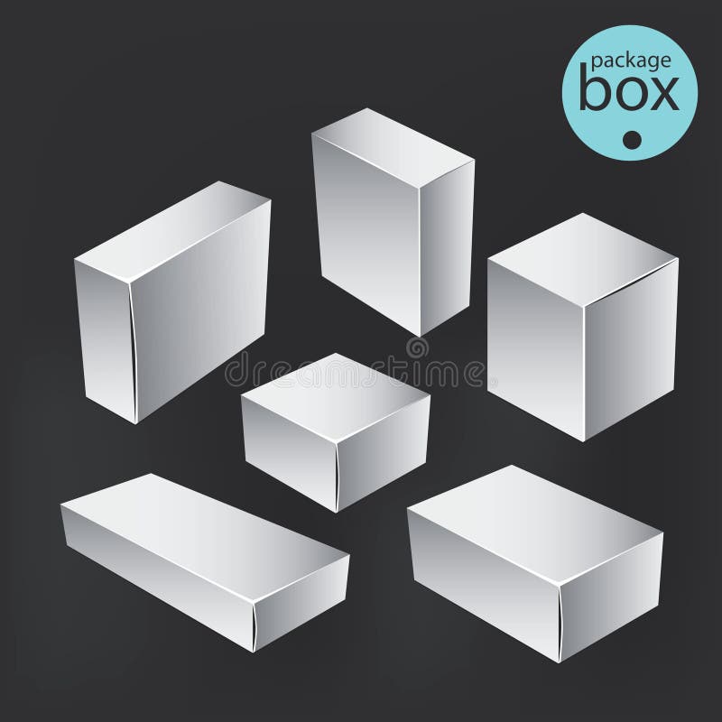 White Package Box. Packaging Mock Up Template Stock Vector ...