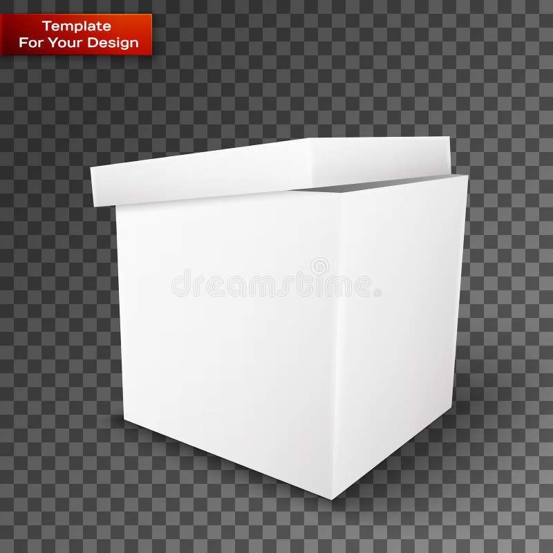 White Package Box Illustration Isolated on Black Stock Vector ...