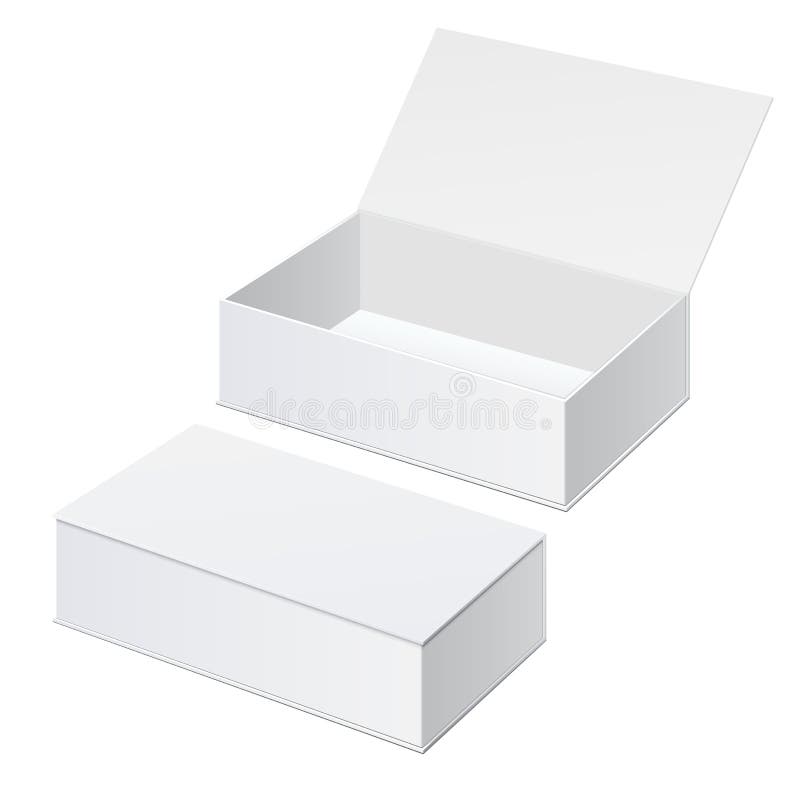 White Package Cardboard Box Set Stock Vector - Illustration of empty ...