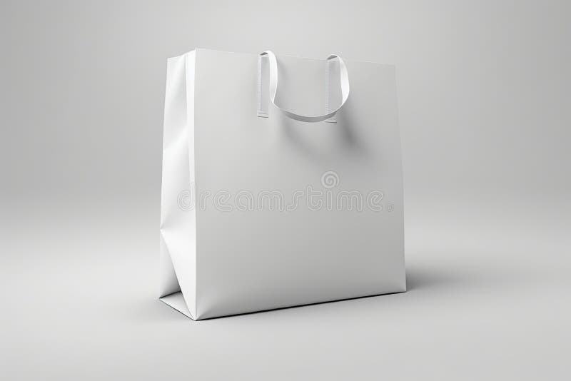 White Package Shopper, Mockup. Generative Ai Stock Illustration ...