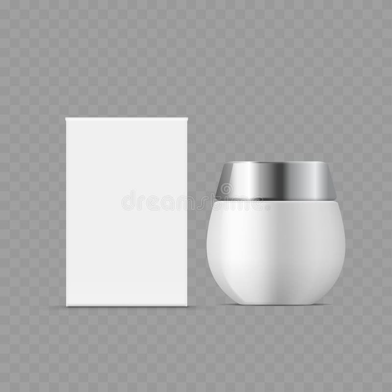 White Packaging Box and Pump Bottle Mockup - Vector Stock Vector ...