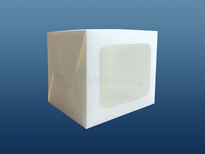 White Packaging Box with Transparent Window - Box Mockup Stock ...