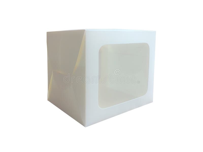 White Packaging Box with Transparent Window Stock Illustration ...