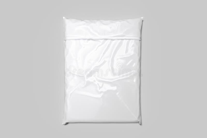 White Packet on White Background. 3d Rendering. Copy Space. Empty Space ...
