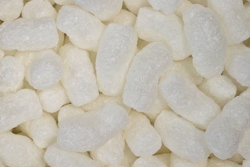 White Packing Peanuts Styrofoam Popcorn Packaging Material. Stock Photo ...