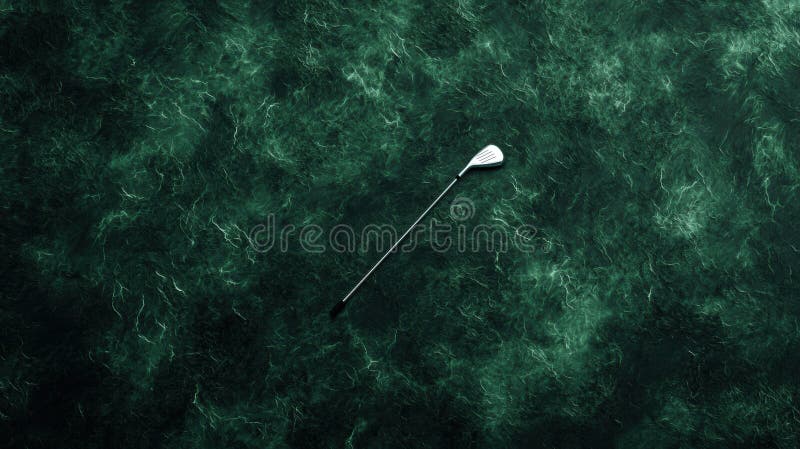 A White Paddle on a Dark Green Surface. Stock Photo - Image of single ...