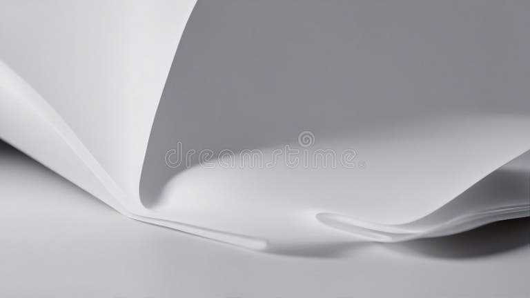 White Page Curl on White a Realistic Illustration of a White Paper ...