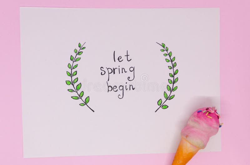 A Greeting To Spring Concept Stock Photo - Image of greeting, design ...