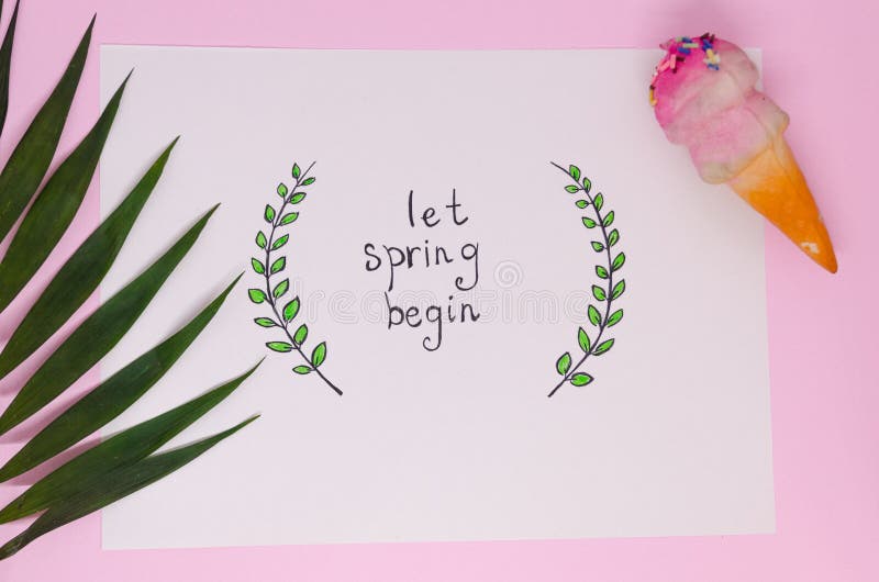 A Greeting To Spring Concept Stock Image - Image of color, greeting ...