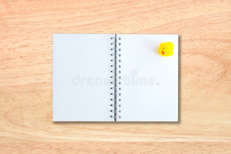 White Page of Notebook on Wood Texture Stock Photo - Image of reminder ...