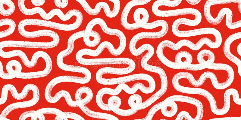 White Paint Abstract Brush Strokes Vector Seamless Pattern. Hand Drawn ...