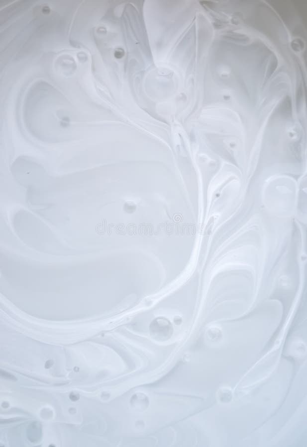 White Paint with Bubbles. the Mixing of the Paint is White and Gray ...