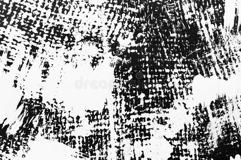 Patterns of Black Paint from a Brush on a White Background Stock ...