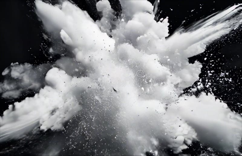 White Paint Explosion Splash Abstract Background. Milk Cloud, Dust ...