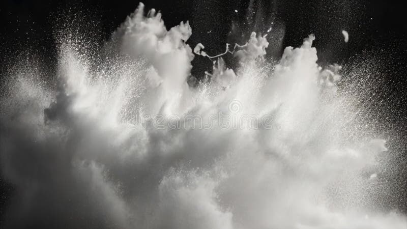 White Paint Explosion Splash Abstract Background. Milk Cloud, Dust ...