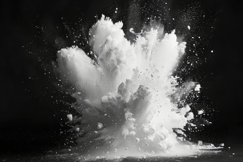 White Paint Explosion Splash Abstract Background. Milk Cloud, Dust ...