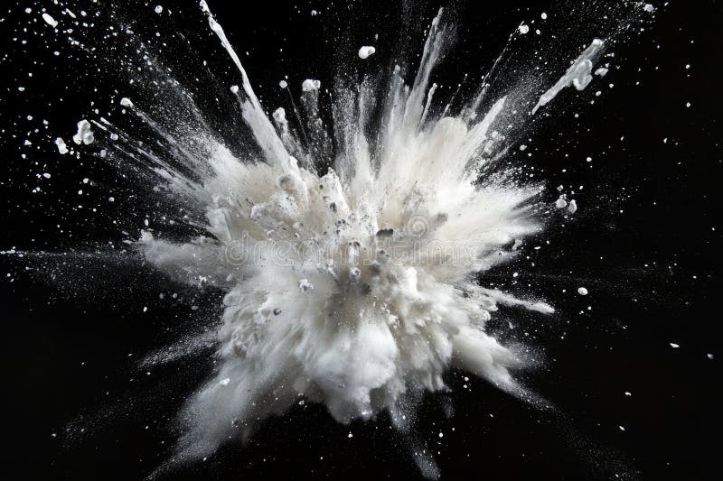 White Paint Explosion Splash Abstract Background. Milk Cloud, Dust ...