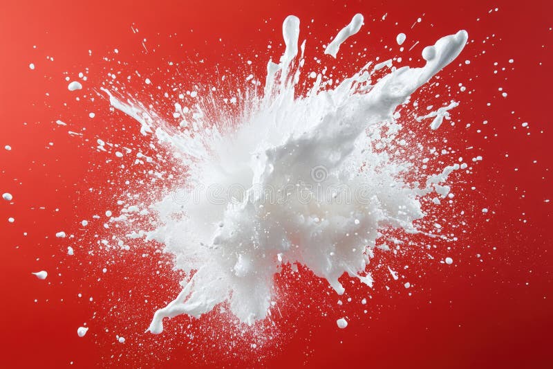 White Paint Explosion Splash Abstract Background. Milk Cloud, Dust ...