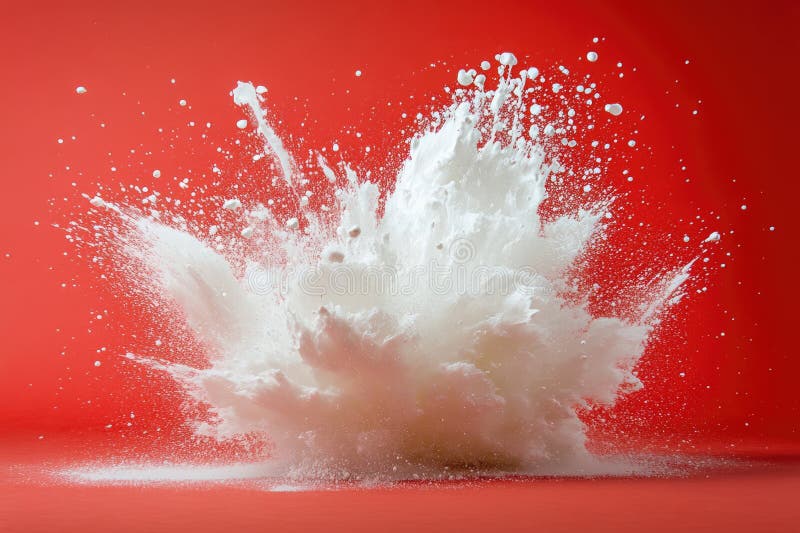 White Paint Explosion Splash Abstract Background. Milk Cloud, Dust ...