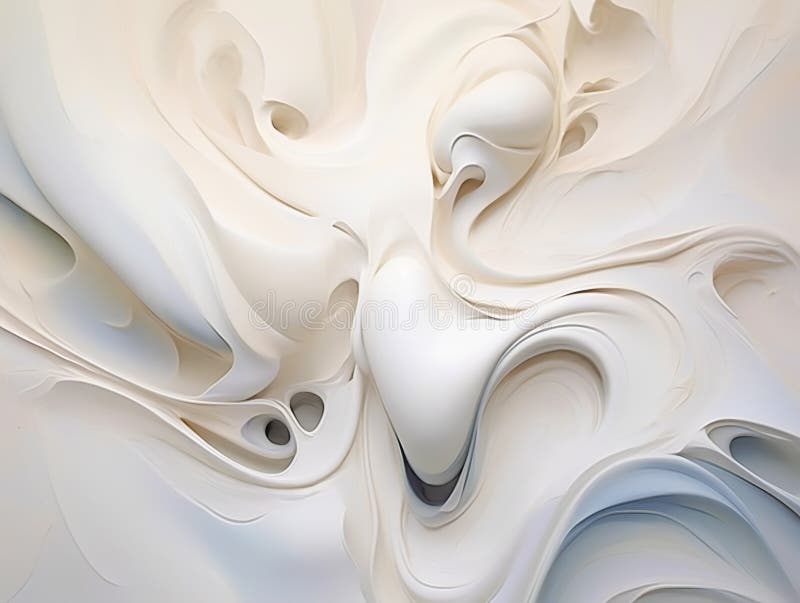 White Paint Splash Wavy Texture Abstract Design Expressive Art Stock ...