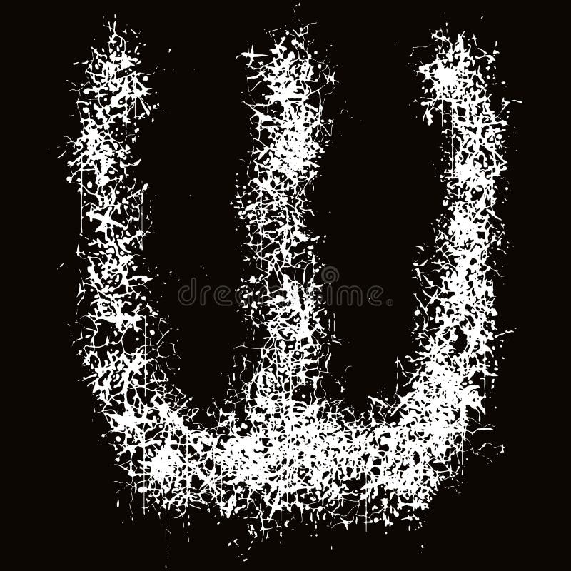 White Paint Splashes and Drops Letter.Art Font on Black Background ...